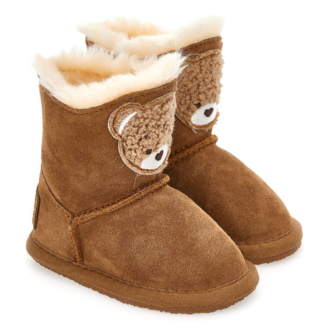 Monnalisa - Crusted Leather Bear Boots – Village Kids