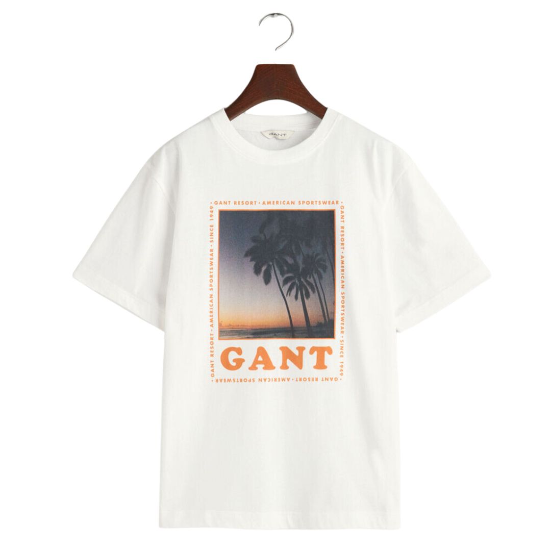 Gant - White Sunset T-Shirt – Village Kids