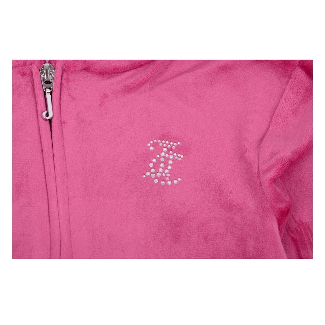 Juicy Couture - Dark Pink Wide Leg Diamante "JC" Tracksuit – Village Kids