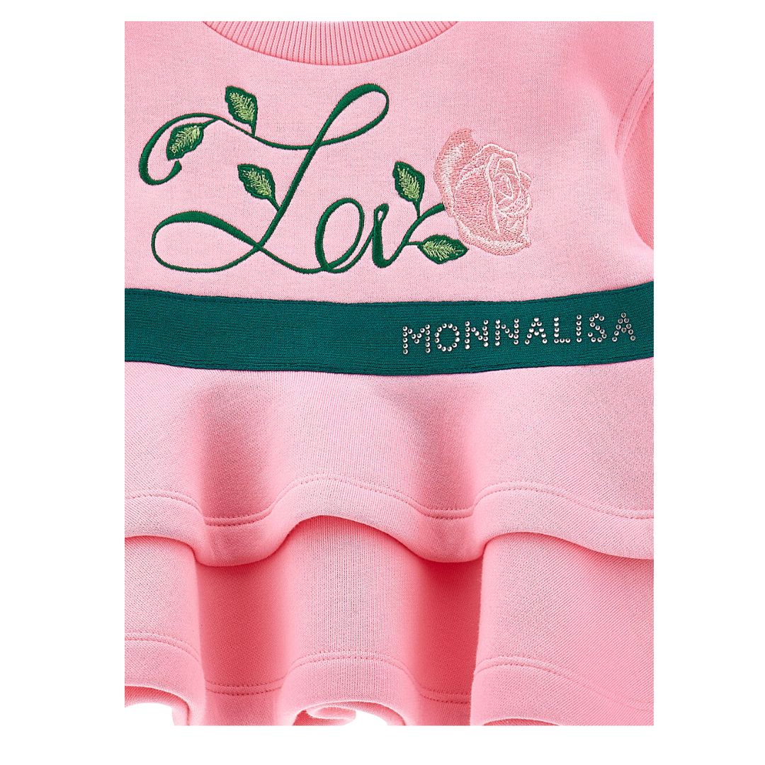 Monnalisa - Pink Frilled "Love" Tracksuit – Village Kids