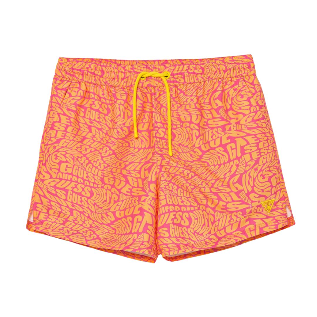 Guess - Orange & Pink Swim Shorts – Village Kids