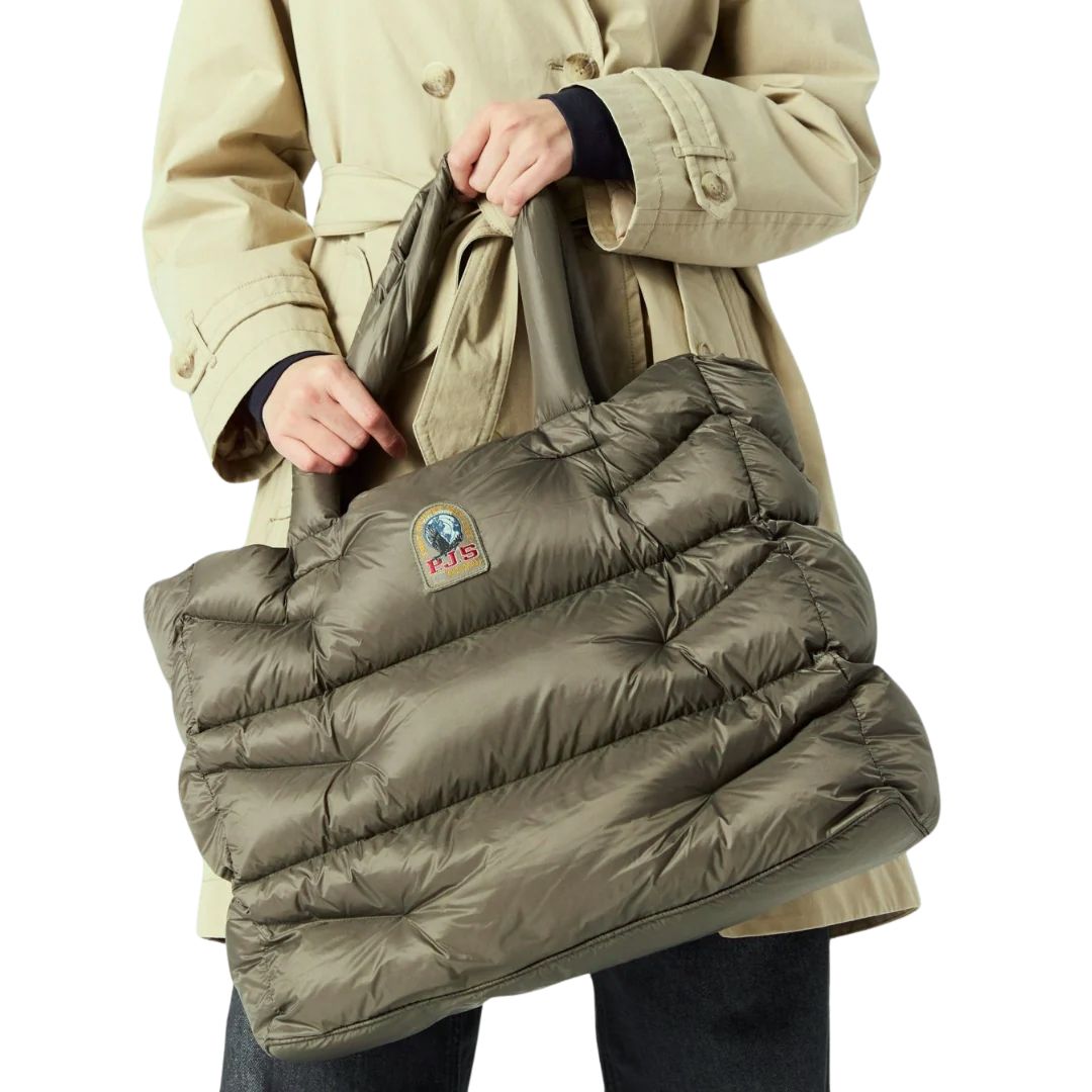 Parajumpers - Olive Grey Padded Shopper Bag – Village Kids