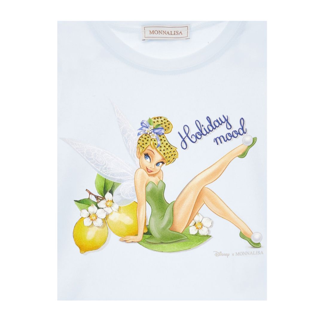 Monnalisa - Pale Blue Tinkerbell Denim Shorts Set – Village Kids